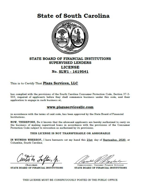 Plaza Services LLC - Consumer Frequently Asked Questions About Plaza